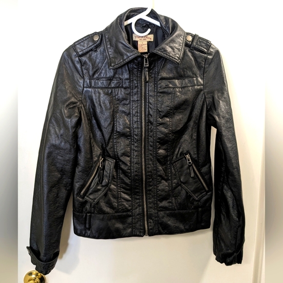 Paris Blues | Jackets & Coats | Paris Blues Vegan Leather Jacket | Poshmark